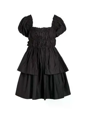 DAMSON MADDER Ltyza Tiered Puff-sleeve Mini Dress