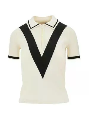 Valentino Garavani Cotton Polo Top - Neutrals