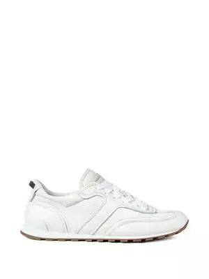 Brunello Cucinelli Lace-up Leather Sneakers - White