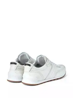 Brunello Cucinelli Lace-up Leather Sneakers - White