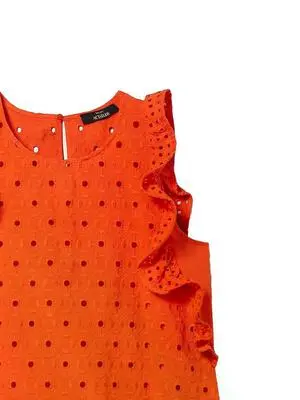 TWINSET Broderie Anglaise Ruffled Top