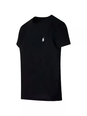 Polo Ralph Lauren Embroidered-logo Cotton T-shirt - Black