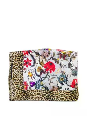 Roberto Cavalli Floral-print Scarf - Neutrals