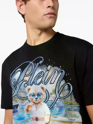 Philipp Plein Round-neck Printed T-shirt - Black