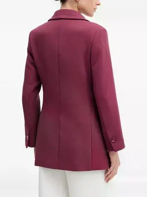Sisley Double-breasted Coat - Red