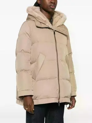 LOU ANDREA Hooded Zip-fastening Coat