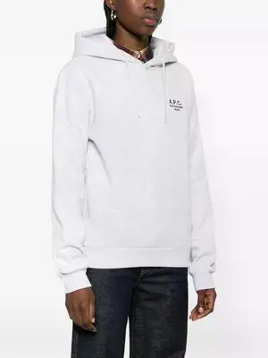 A.p.c. Embroidered Logo Hoodie - Grey