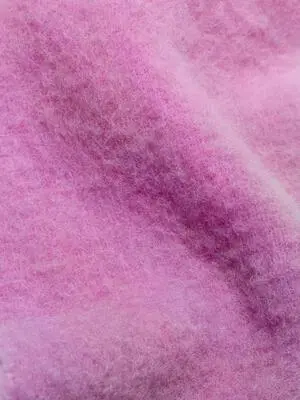 Acne Studios Logo Fringed Scarf - Pink