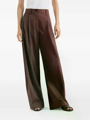 Brunello Cucinelli Poplin Palazzo Pants