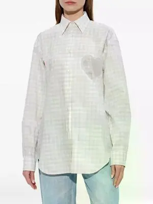 Moschino Heart-motif Check-pattern Shirt