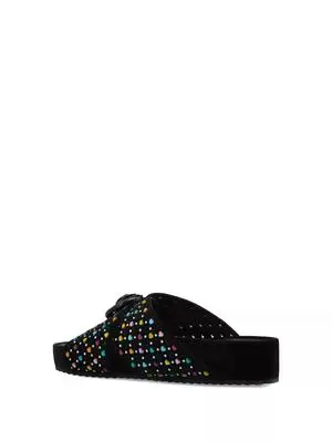 Kurt Geiger Embellished Cross-strap Flat Sandals - Black