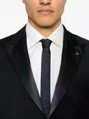 Tagliatore Satin-trim Suit - Black