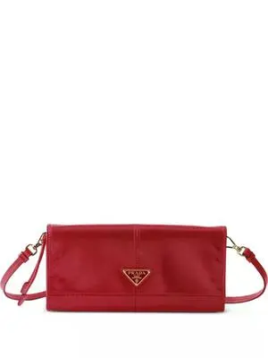 Prada Logo-plaque Leather Bag - Red
