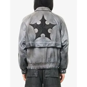 TRAPSTAR REDLINE Redline Hooded Leather Jacket