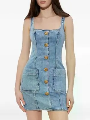 Balmain Button-front Denim Dress