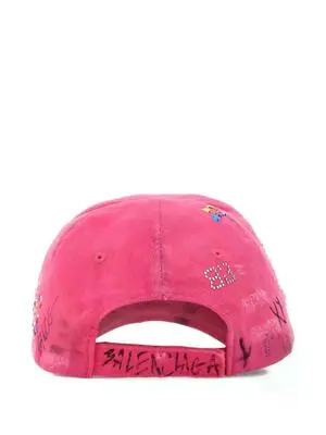 Balenciaga Embellished Distressed Cap