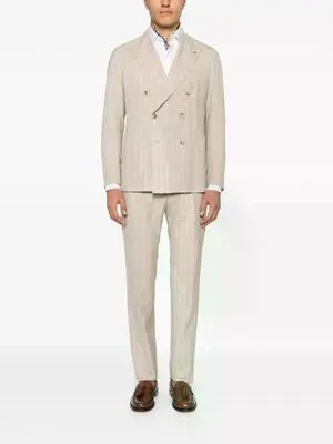 Tagliatore Striped Suit - Neutrals
