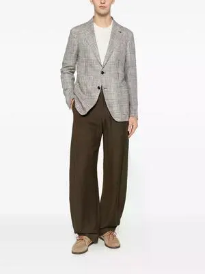 Tagliatore Checked-pattern Blazer - Neutrals