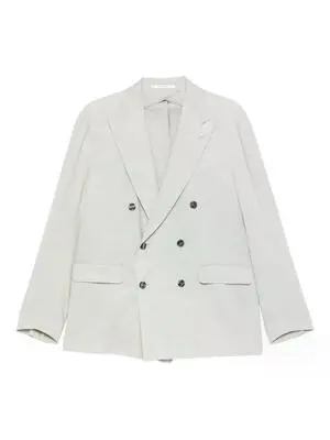 Tagliatore Double-breasted Blazer With Peak Lapels - Grey
