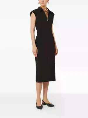 Max Mara Mstalga Collared Zip-fastening Midi Dress