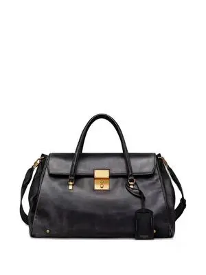 Thom Browne Distressed Leather Duffle Bag