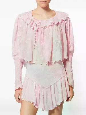 Isabel Marant Étoile Zelly Embroidered Top - Pink
