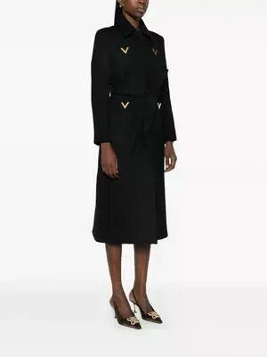 Valentino Garavani Logo-detail Single-breasted Coat