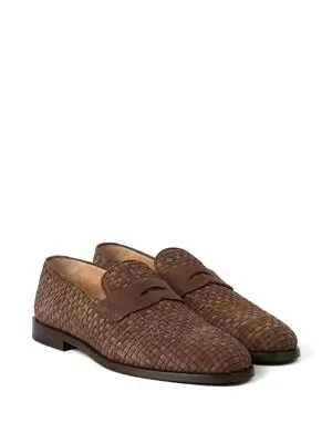 Brunello Cucinelli Braided Penny Loafers