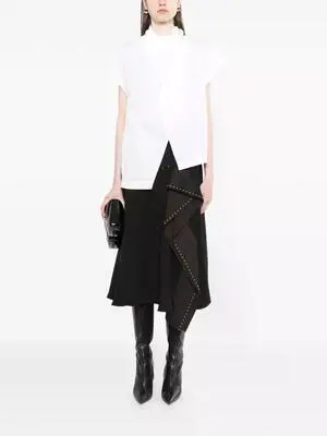 Karl Lagerfeld Stud-embellished Midi Skirt