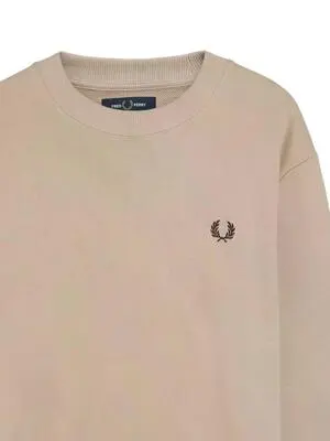 Fred Perry Embroidered Logo Sweatshirt - Neutrals