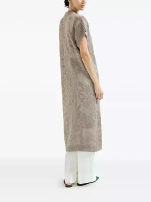 Brunello Cucinelli Sequined Mesh Cardigan - Neutrals