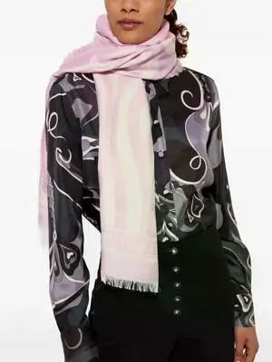 Emilio Pucci Marmo-print Jacquard Silk Scarf