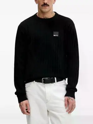 Karl Lagerfeld Ribbed Logo-patch Sweater