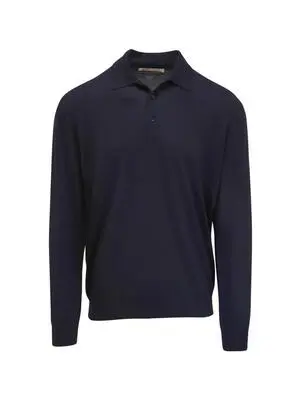 MAURIZIO BALDASSARI Point Collar Ribbed Polo Shirt