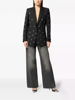 Philipp Plein Rhinestone Monogram Blazer