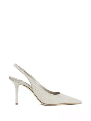 JIMMY CHOO Glitter Slingback Pumps - Neutrals