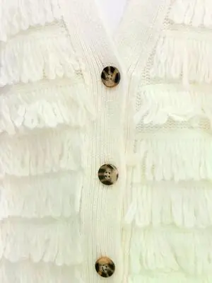 Sisley Fringed Buttoned Waistcoat