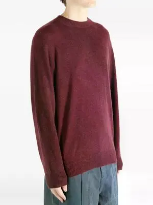 THE ELDER STATESMAN Crew-neck Long-sleeve Sweater - Red