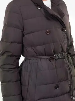 MOORER Raely Double-breasted Belted Coat - Brown