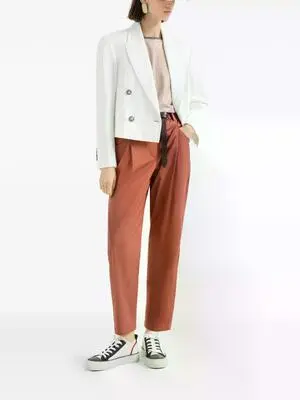 Brunello Cucinelli Five-pocket Trousers With Monili Decoration - Orange
