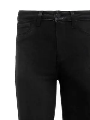 L'Agence Selma Coated Bootcut Jeans - Black