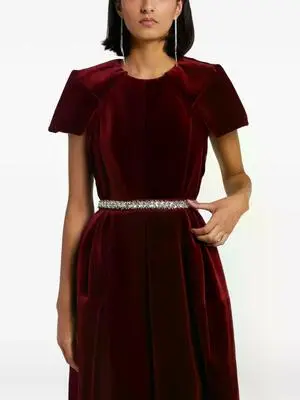 Dice Kayek Embellished Belted Dress