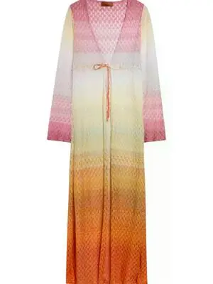 Missoni V-neck Tie Cover-up - Orange