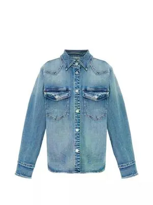 GESTUZ Buttoned Pocketed Denim Jacket
