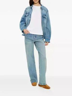 GESTUZ Buttoned Pocketed Denim Jacket