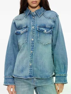 GESTUZ Buttoned Pocketed Denim Jacket