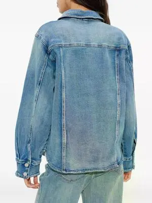 GESTUZ Buttoned Pocketed Denim Jacket