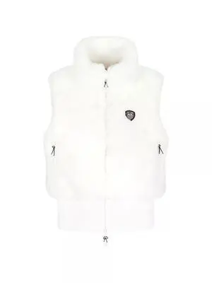 Emporio Armani Logo-detail Gilet Coat - White