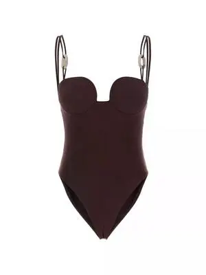 Magda Butrym Stretch Swimsuit - Red