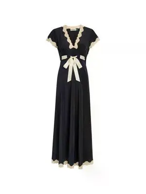 Rixo Marlice Lace Bow-detail Midi Dress